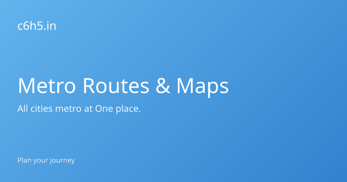 Indore Metro Map, Routes, Stations & Timings | c6h5.in